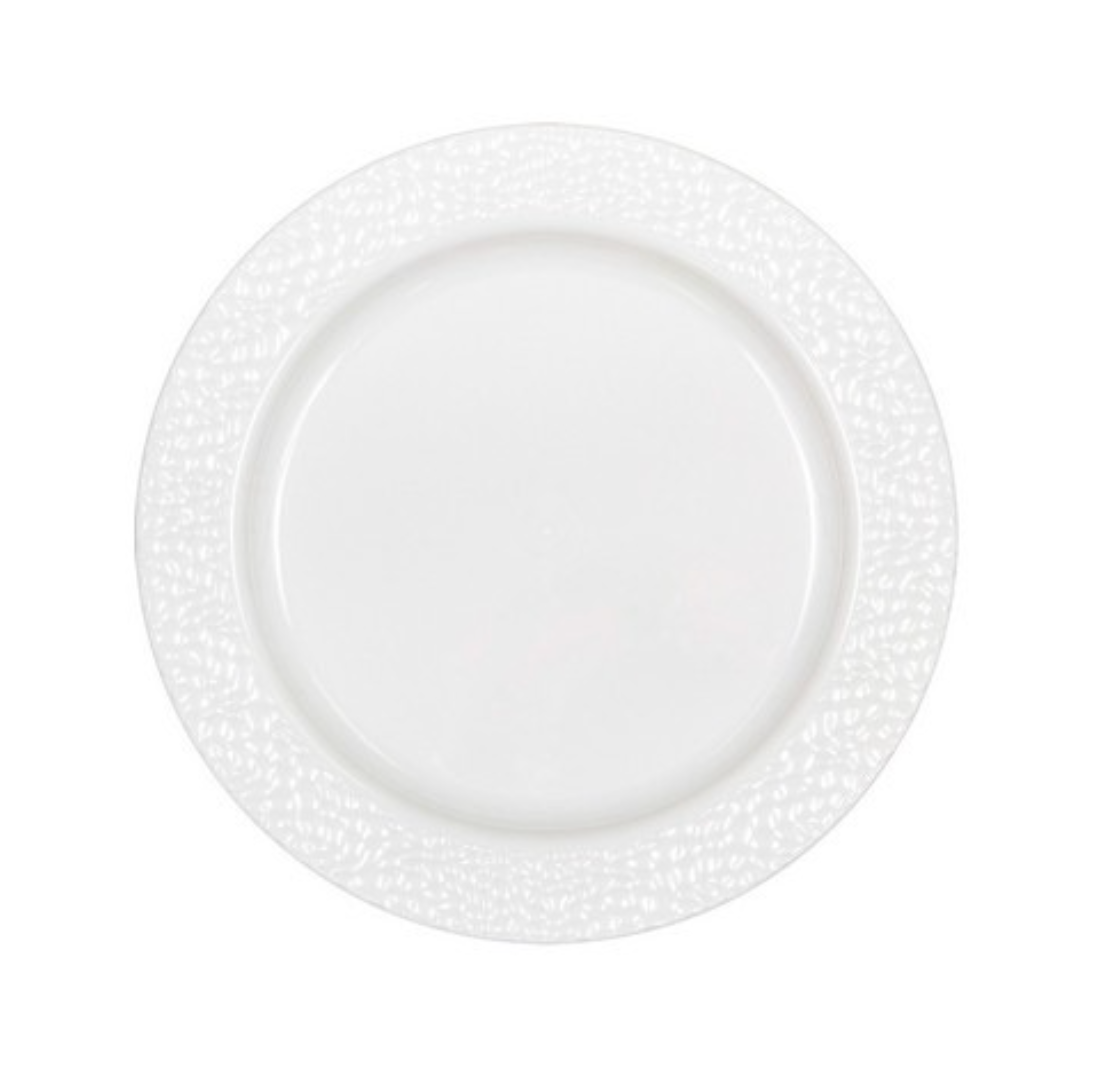 Fjölnota diskar - Hvítir - 10 stk - 18 cm – Tilefni